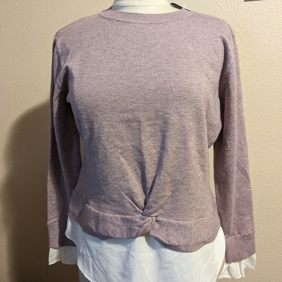 Milano | Sweaters | Nwt Sweater Wcrepe Hem | Poshmark